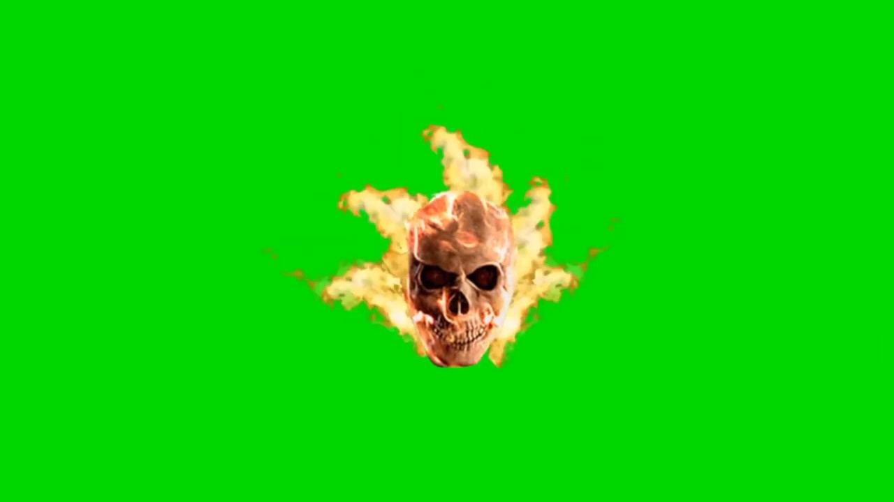 Ghost Rider|skull green screen free to screen record - YouTube