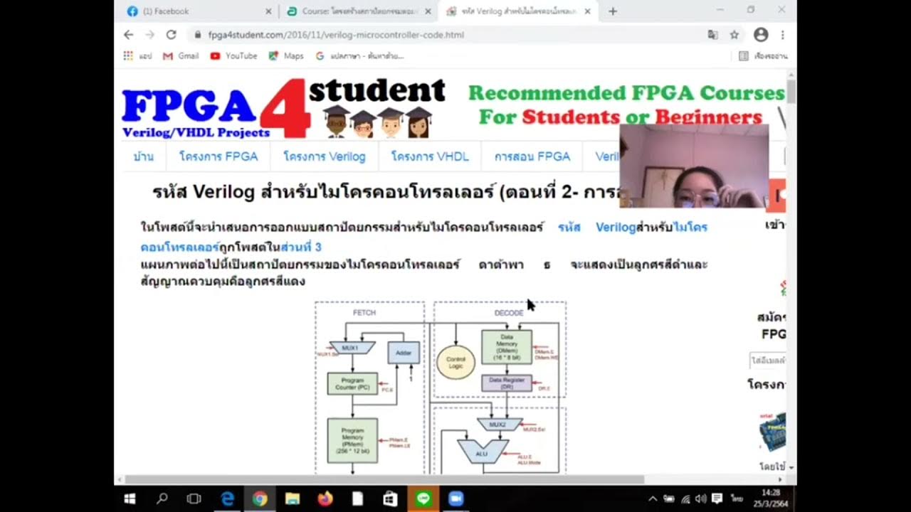 CPE214 | WEEK10 Verilog code for microcontroller (Part-2- Design) - YouTube
