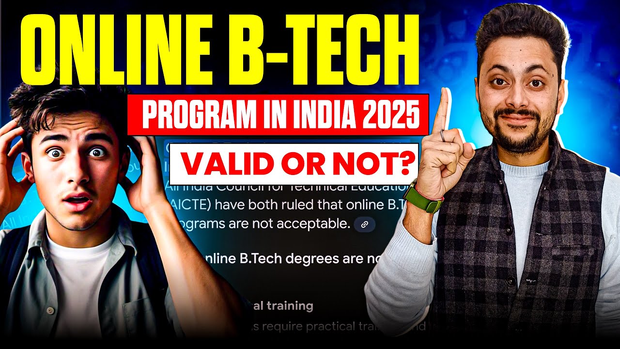 Is Online B.Tech Govt. Approved ? | Study B.Tech Online in India 2025 ...