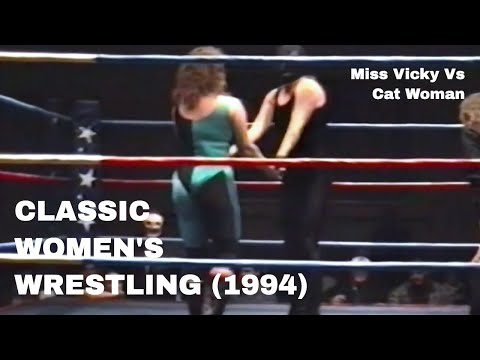 Miss Vicky Vs Cat Woman | Classic British Women's Wrestling | 1993 | HD