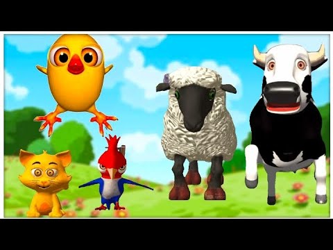 Vaca lola, la oveja, pollito pio bailando juntos #animalesdelagranja ...