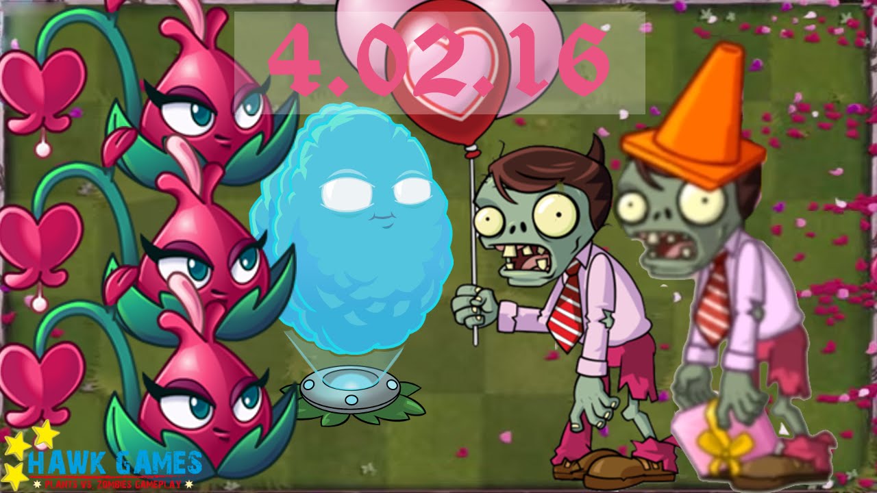 Plants vs. Zombies 2 - Valenbrainz Party (February, 4 2016) [4K 60FPS ...