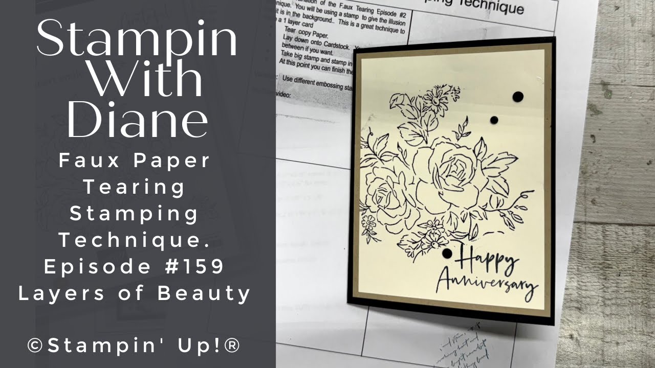 Technique Tuesday Faux Tearing Stamping - YouTube