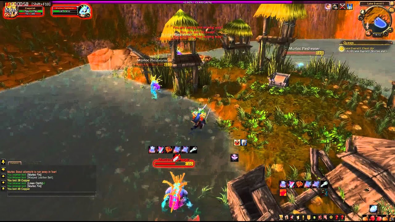 World of Warcraft Quest: Lake Everstill Clean Up - YouTube
