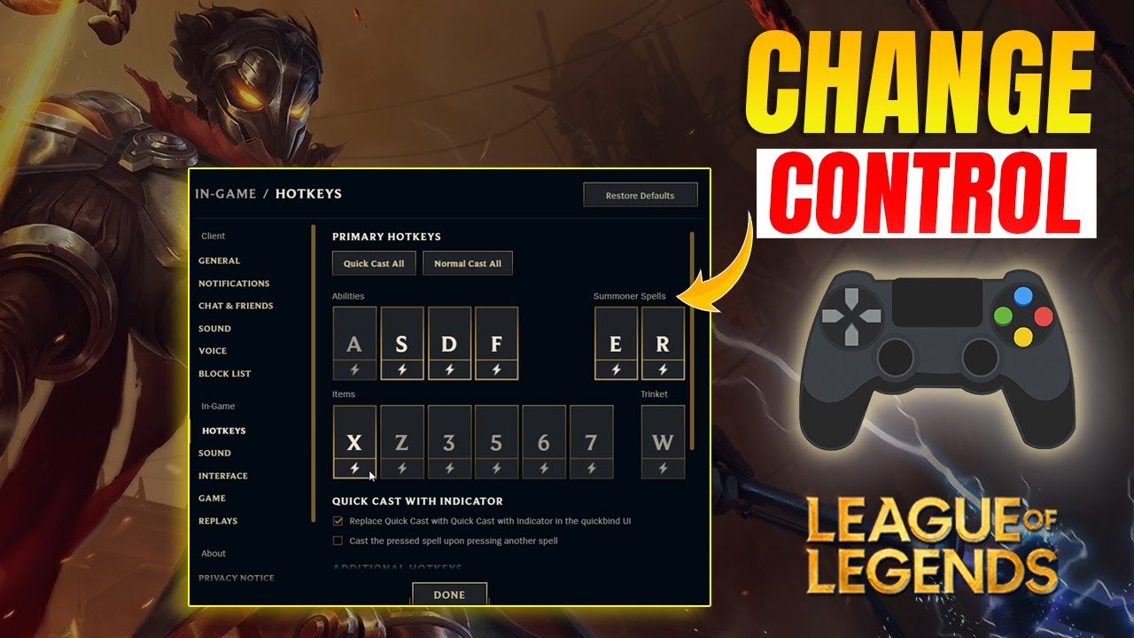 How to Change Control in League of Legends PC | League of Legends ...