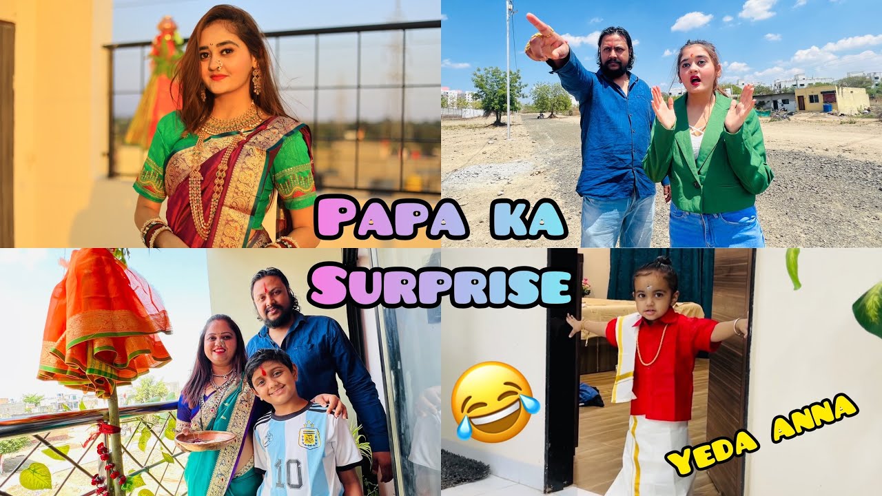 Gudi Padwa Festival ke Din Papa ka Bada Surprise & Chikoo Baby is South ...