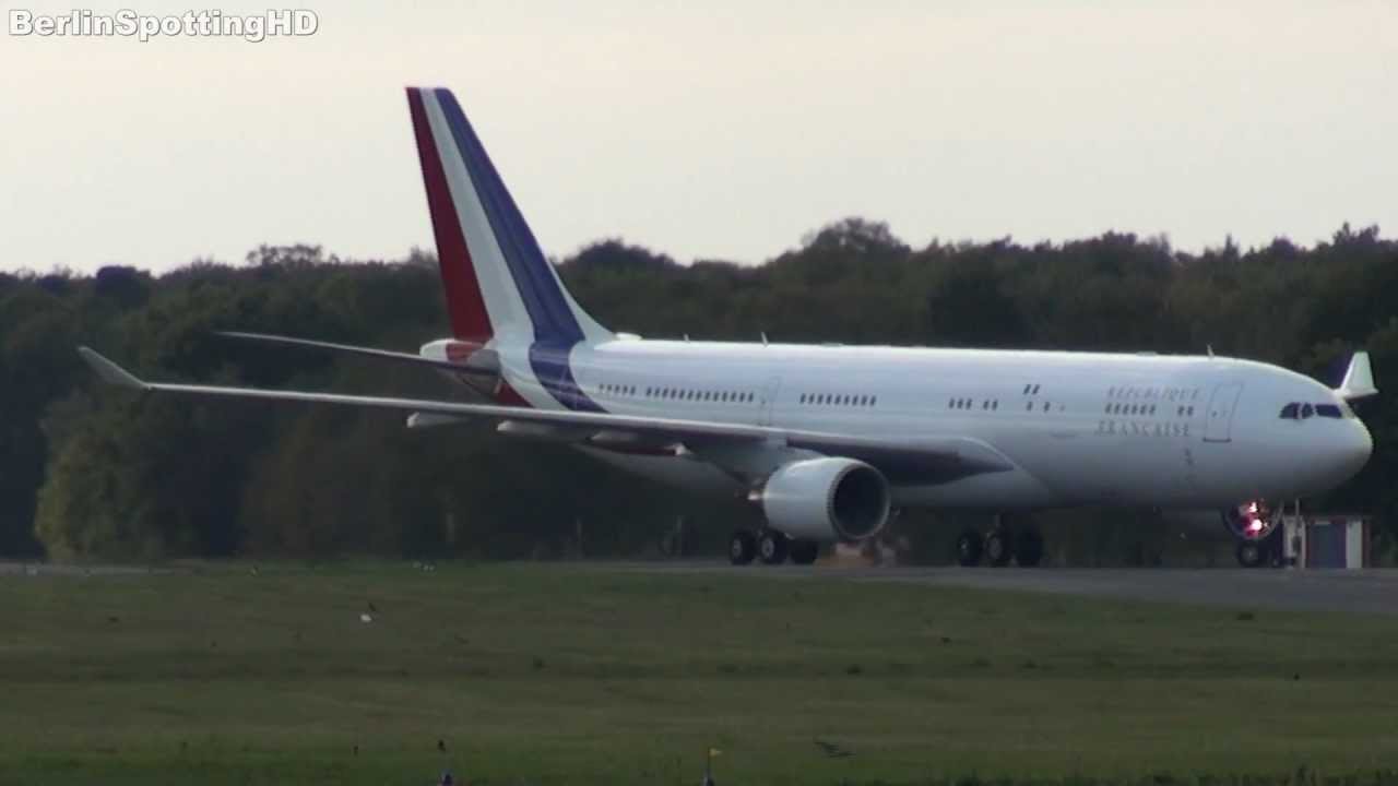 French "Air Force One" Airbus A330 Landing at Berlin Tegel Airport HD ...