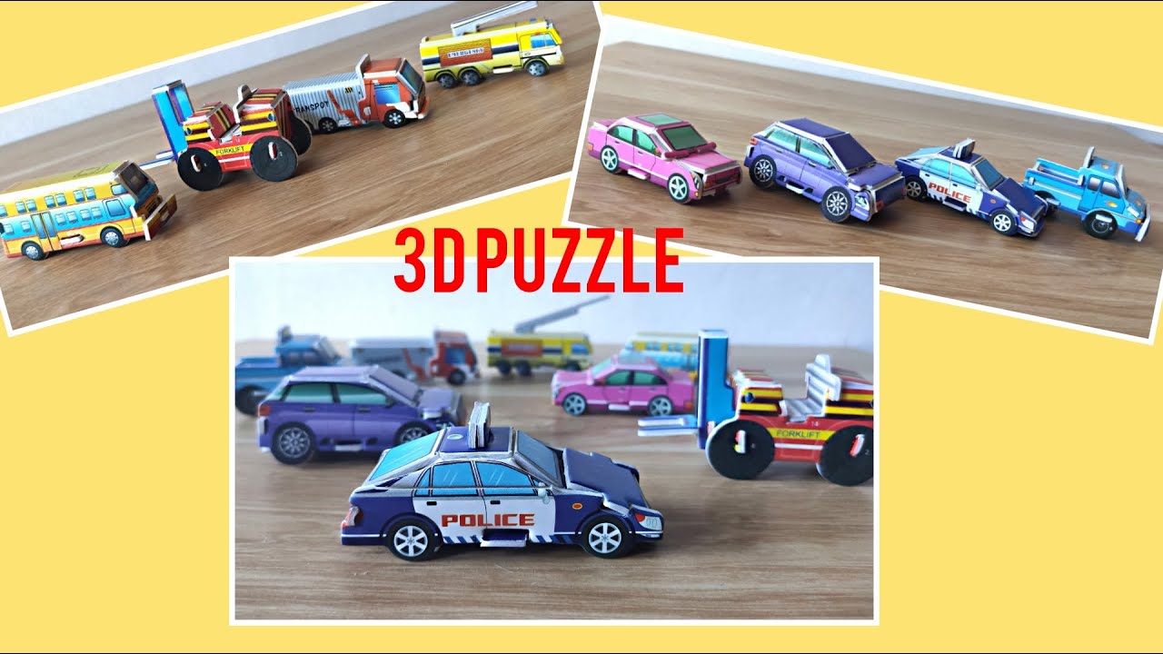 Vehicle Puzzles |Jeep, Cars, Police Car, Truck - YouTube