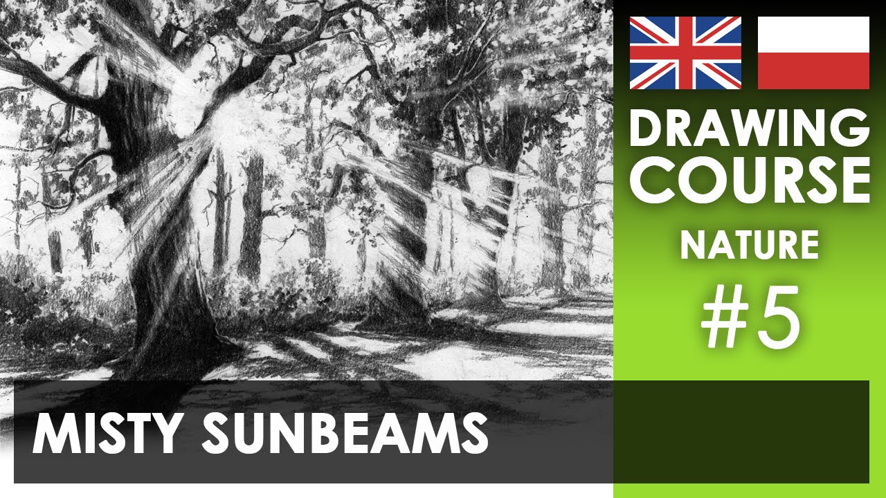 Drawing tutorial - Misty sunbeams | Kurs rysunku - Mgliste promienie ...