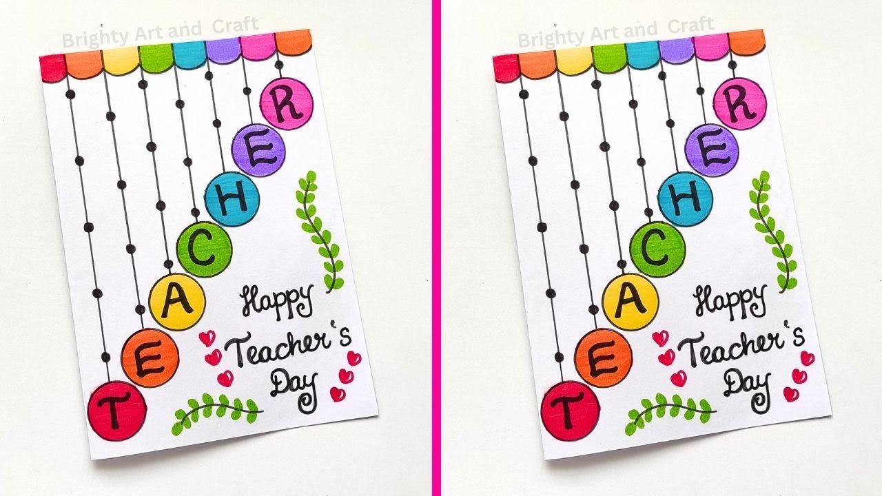 Teachers day card | Easy and Simple Teachers day card | How to make ...