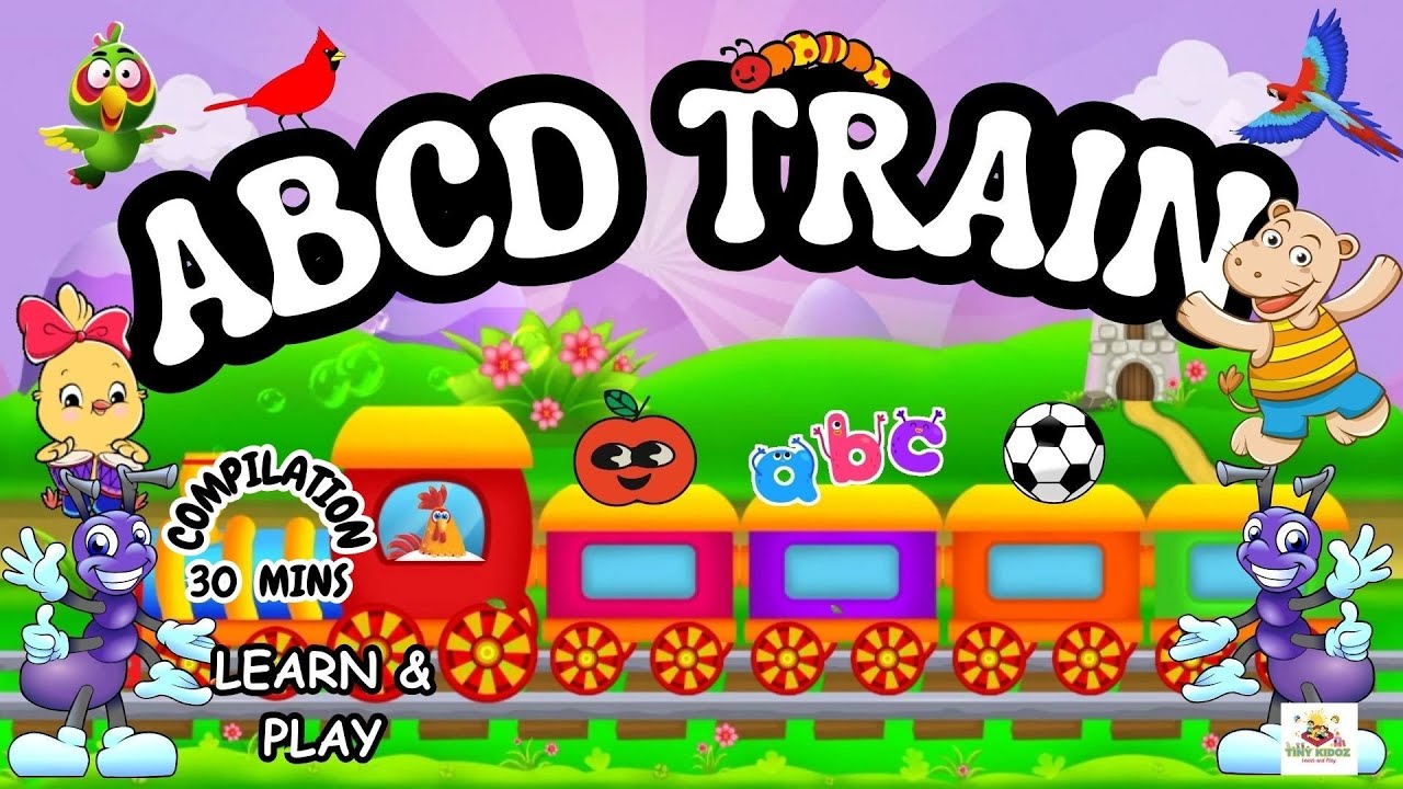 ABCD Train Learning and play for Kids 30 Mins | Childrens |Animation ...