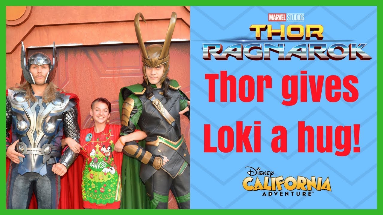 Thor and Loki Hug | Disney California Adventure Park - YouTube