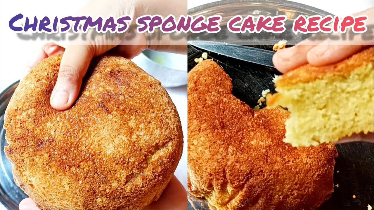 Christmas sponge cake recipe | sponge cake recipe without oven | sponge ...