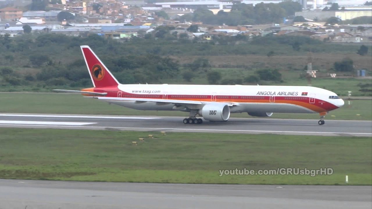 [ HD ] Taag Angola B777-3M2/ER at GRU - ! GE90 ! - YouTube