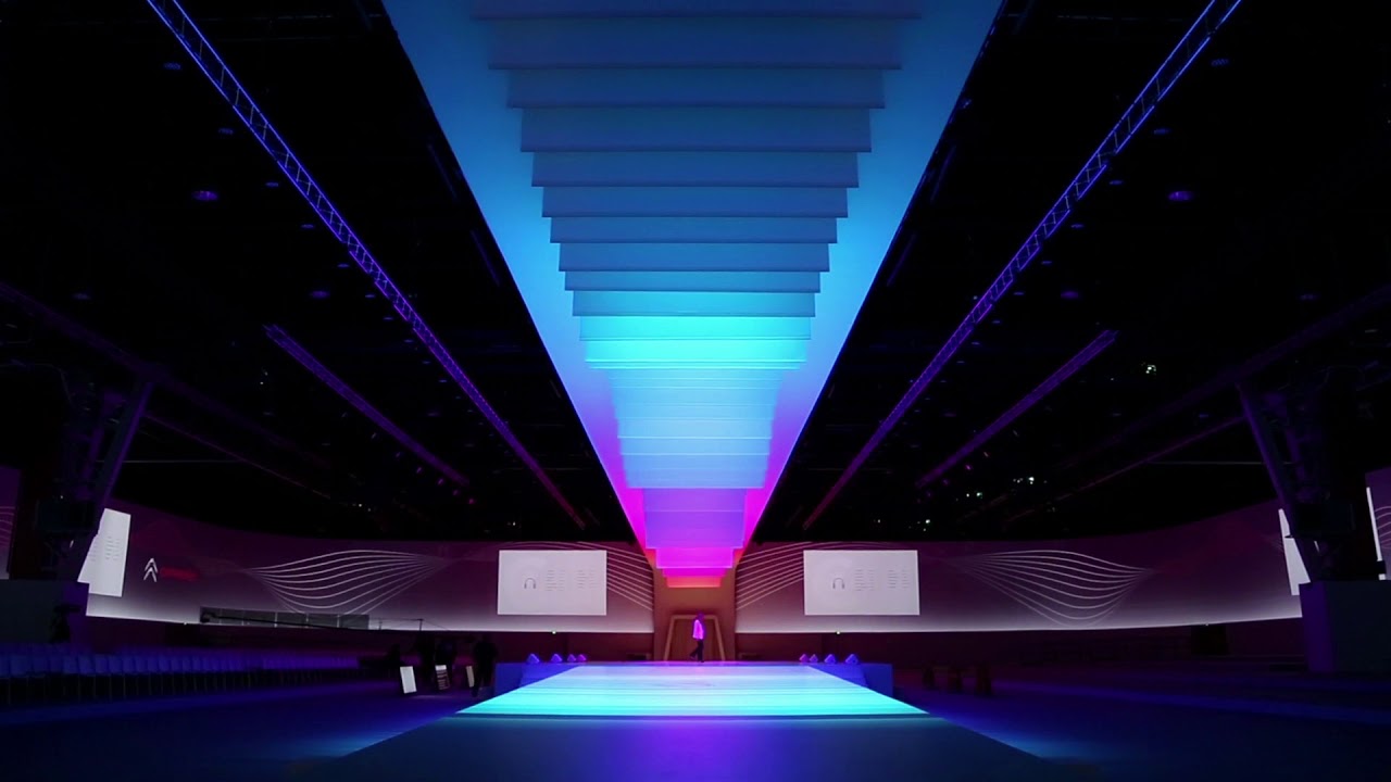 KINETIC LIGHTS - PAPER WAVE - kinetic paper installation demo video ...
