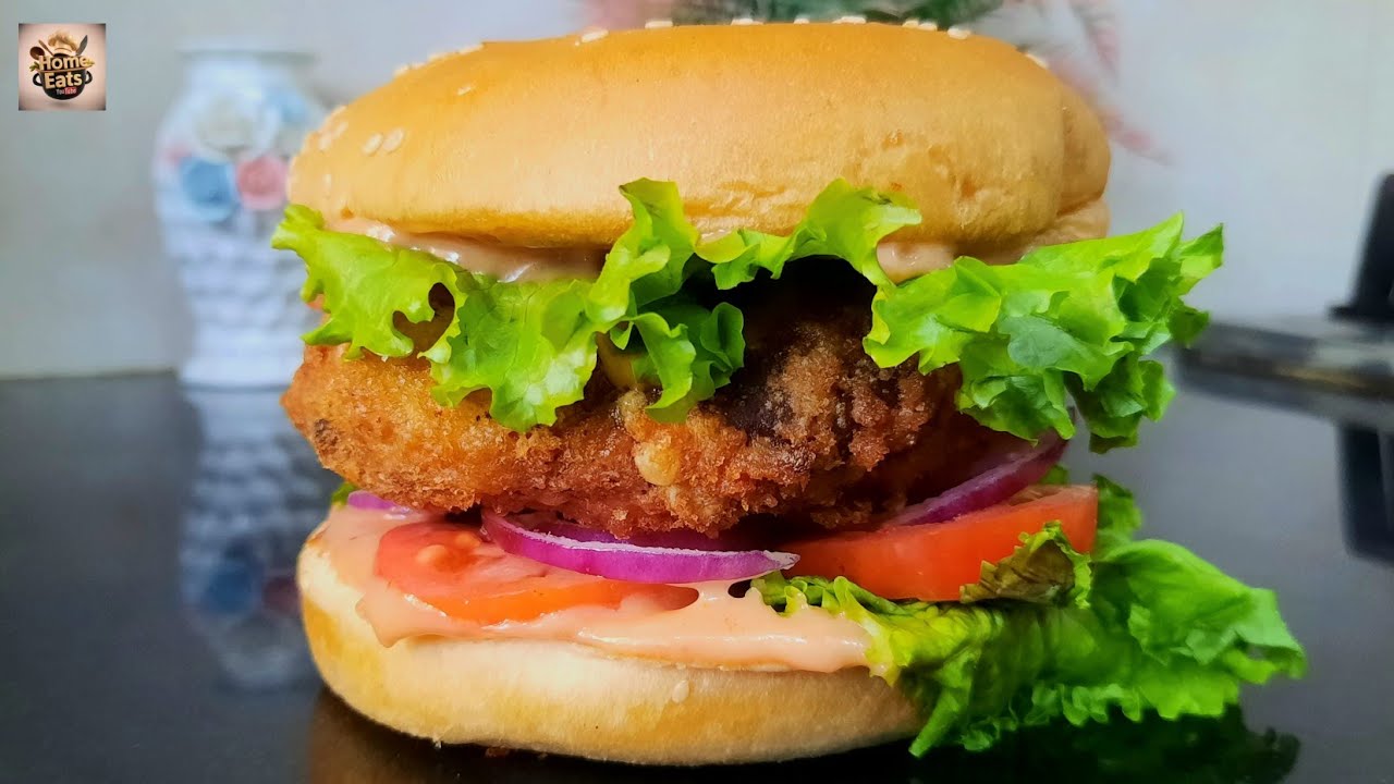 Crispy Chicken Burger Patties Recipe - How to Make Perfect Patty Burger ...