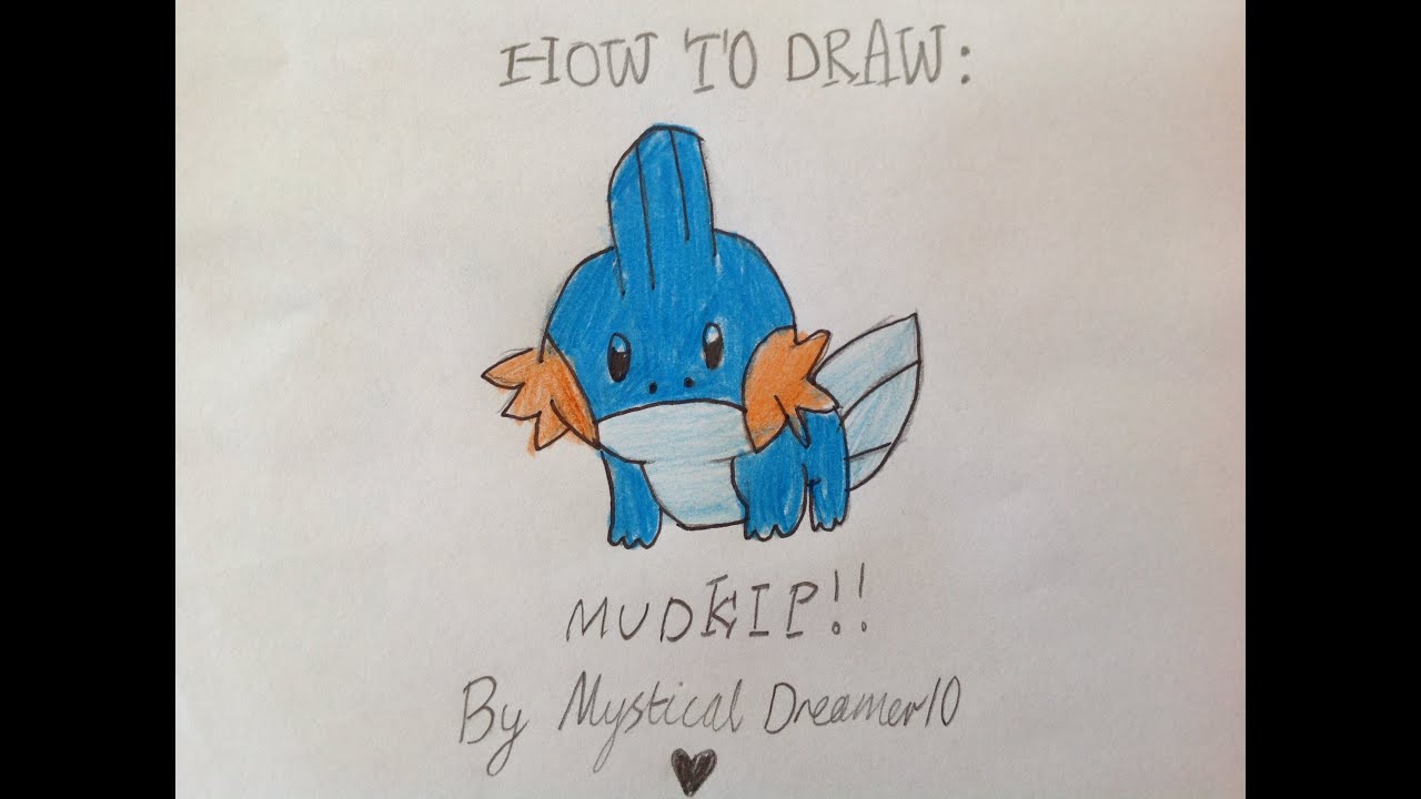 MUDKIP DRAWING TUTORIAL! w/ MysticalDreamer10 - YouTube