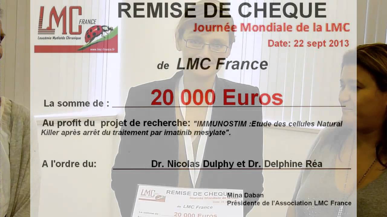 LMC France soutient la recherche contre la leucémie ! - YouTube