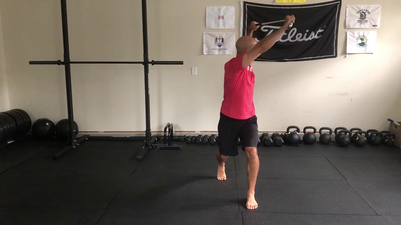 Split stance rotational reach - YouTube