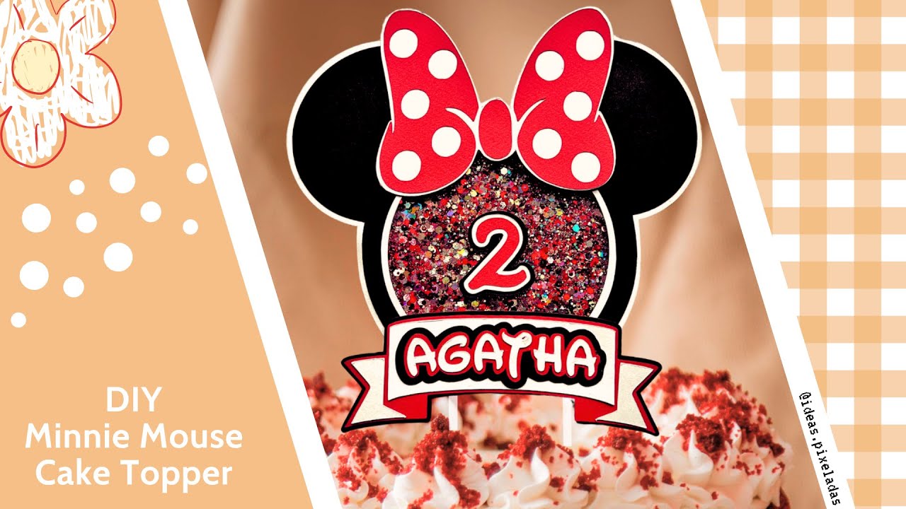 Minnie Mouse shaker cake topper | DIY Foam Tape - YouTube