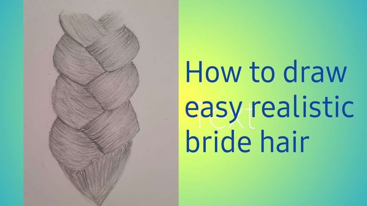 How to draw easy realistc bride hair | tutorial - YouTube