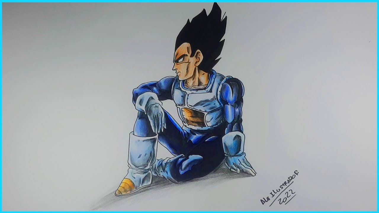 SPEED DRAWING VEGETA ESTILO LEGENDS - YouTube