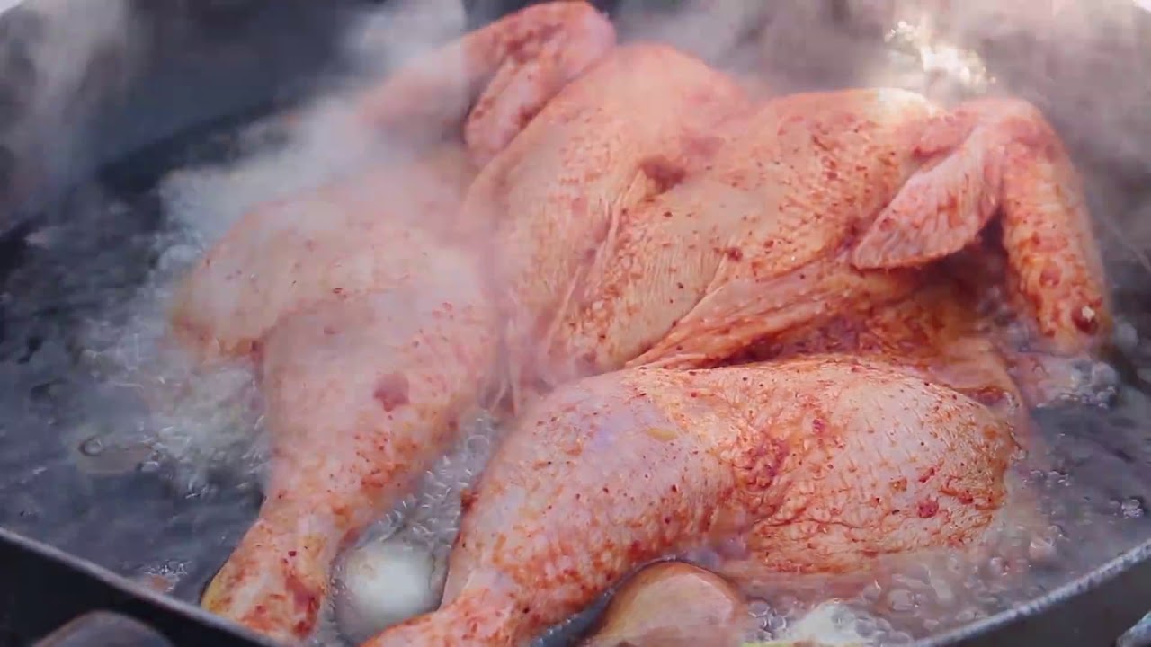 Epic Fried Whole Chicken! feat Mr Ramsay the Owl - YouTube