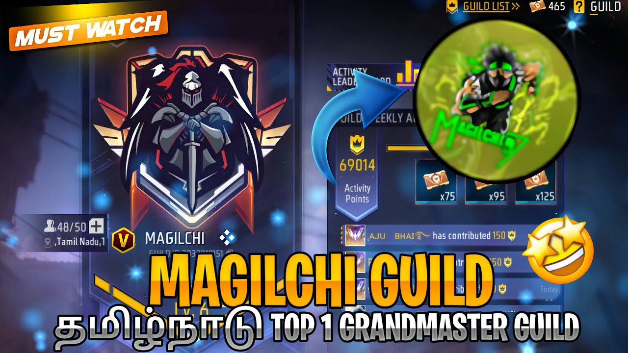 MAGILCHI GUILD REVEAL 😱 | தமிழ்நாடு TOP 1 GRANDMASTER GUILD 🤔 | தமிழ் # ...