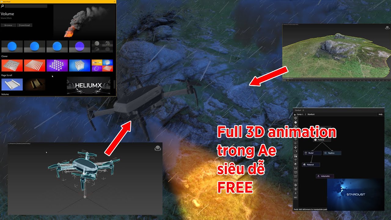 Mẹo hay làm 3D hoàn toàn trong After Effects miễn phí với HeliumX ...