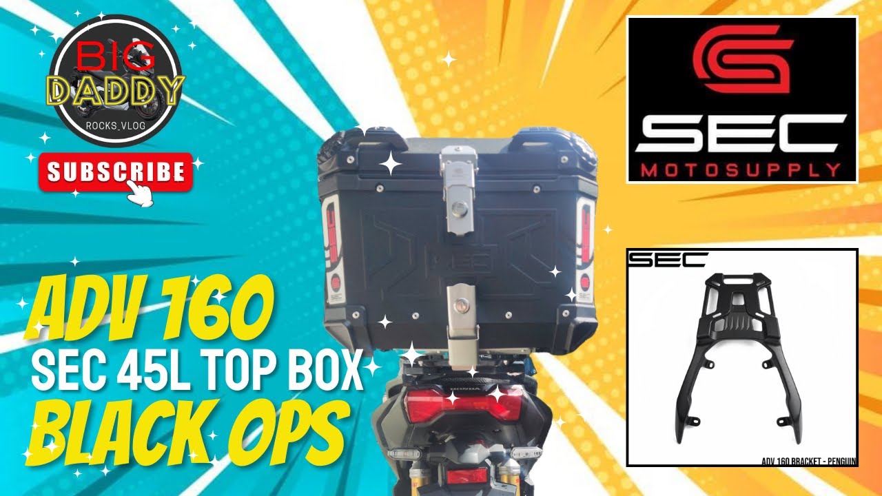 ADV 160 | SEC 45L TOP BOX | BLACK OPS - YouTube