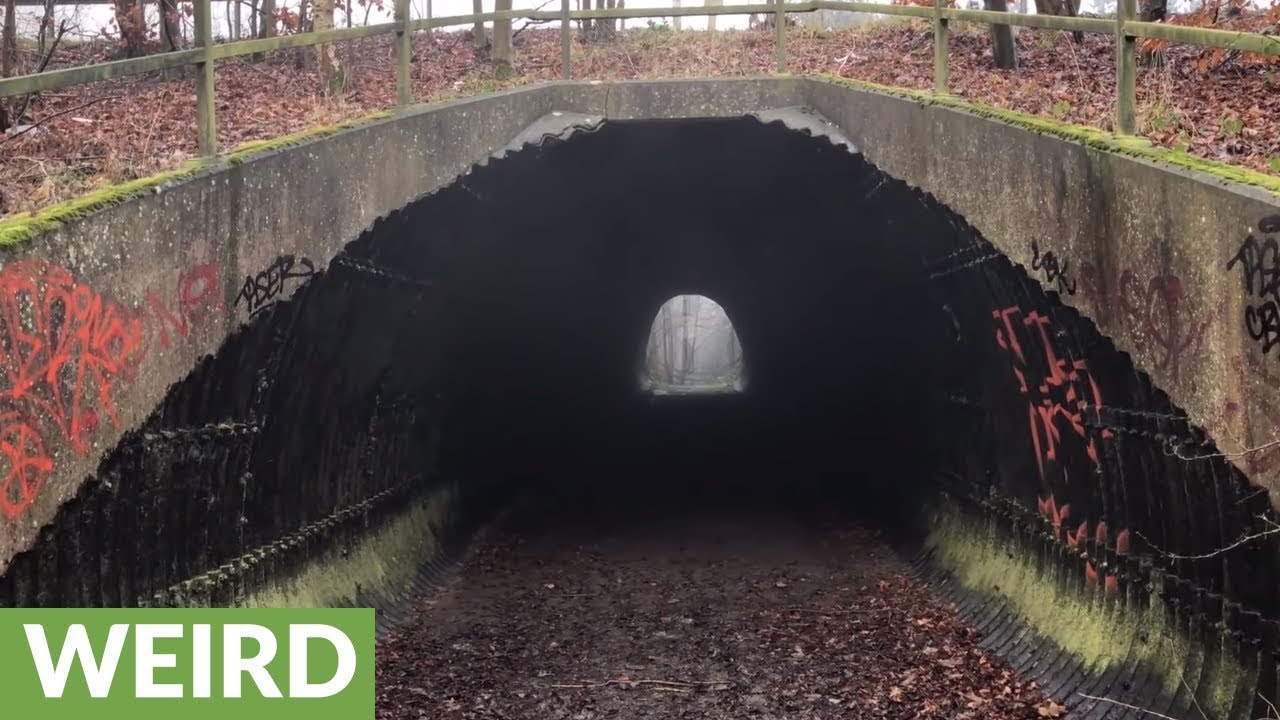 Ghost caught on camera in spooky tunnel - YouTube