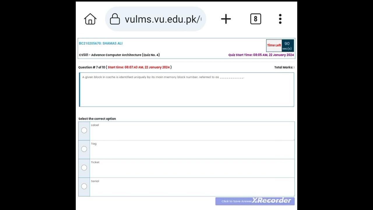 CS501 - Advance Computer Architecture (Quiz No. 4) 💯 percent Answers||2024|| - YouTube