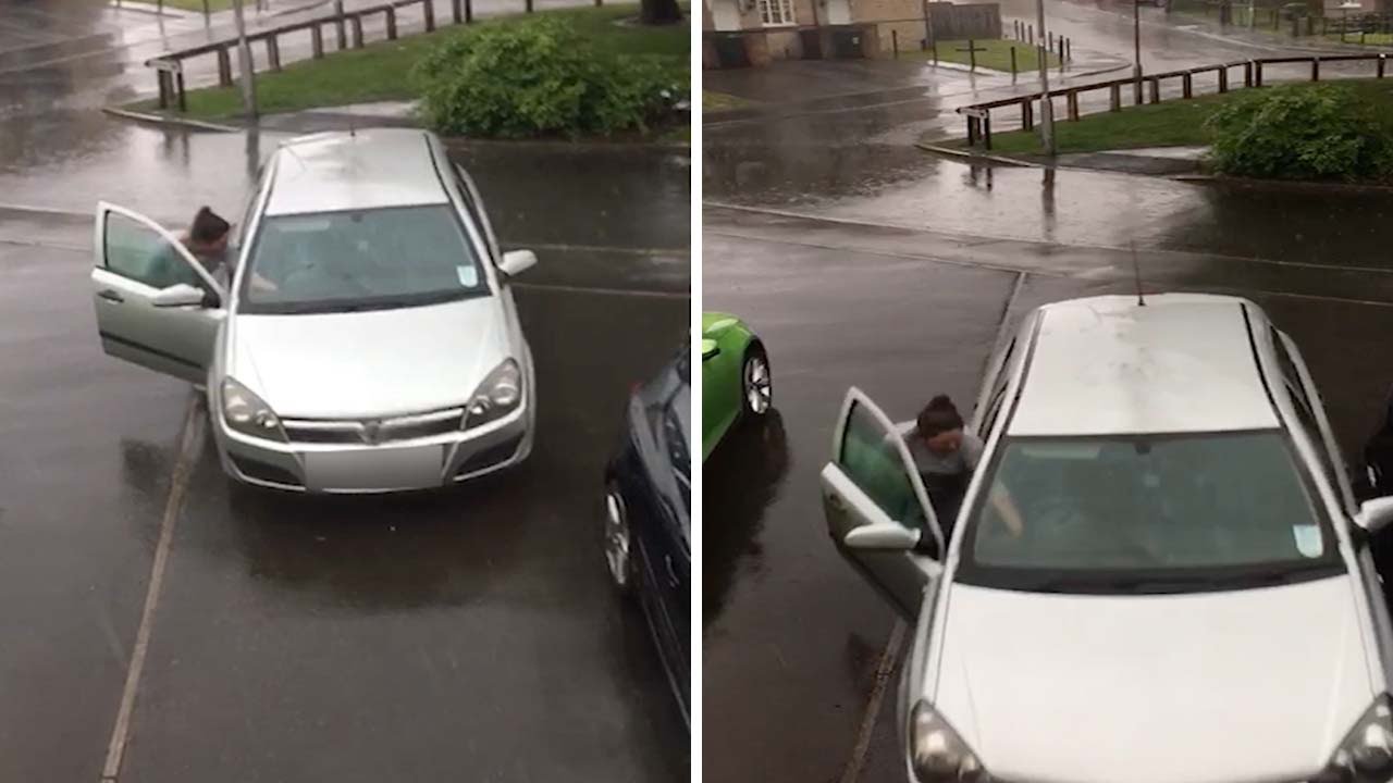 Driveway Fail Crash Into Garage - YouTube