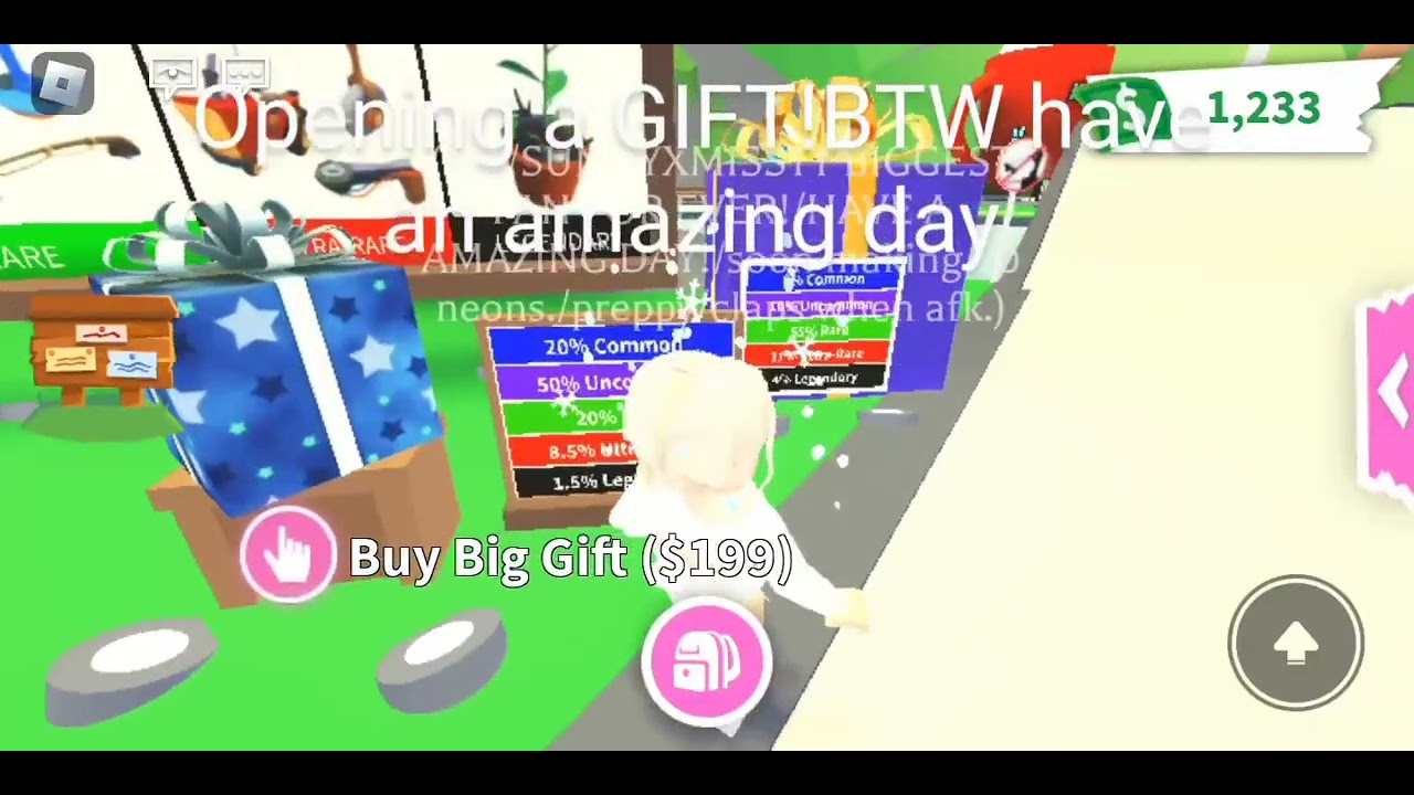 Opening gift in adopt me/first video - YouTube