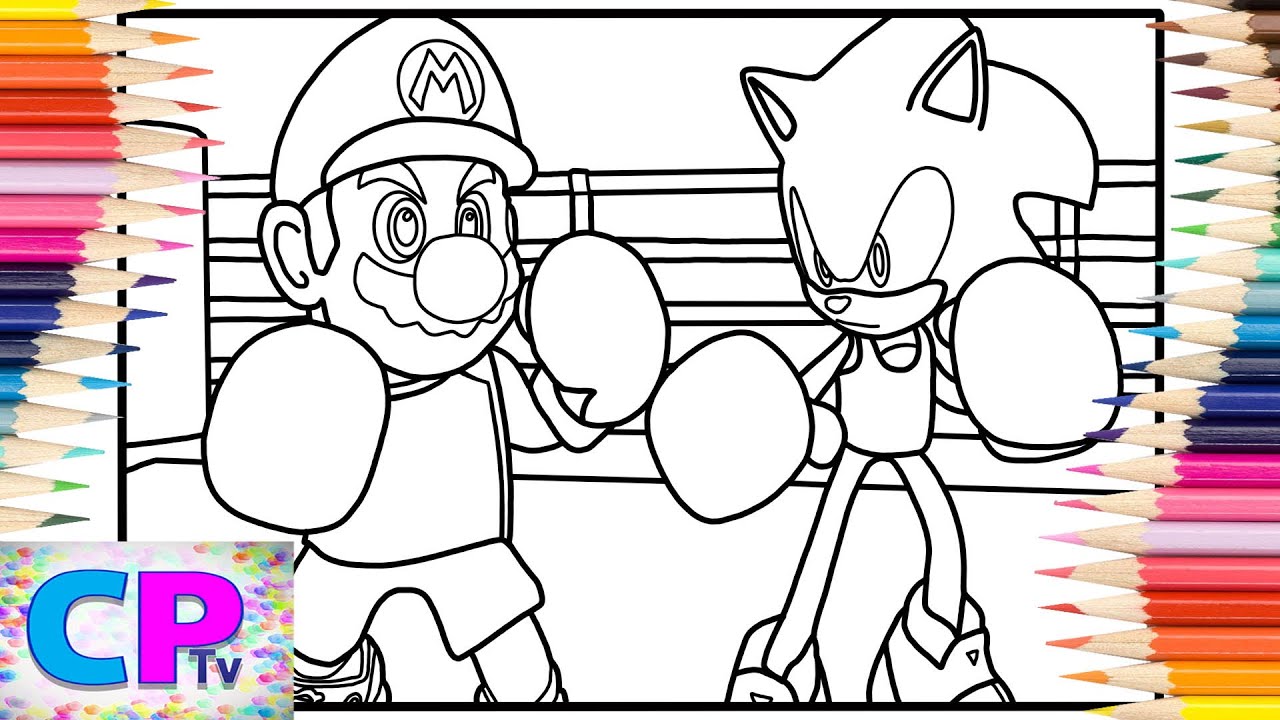 Super Mario vs Sonic/Coloring of Sonic and Mario on IPad ...
