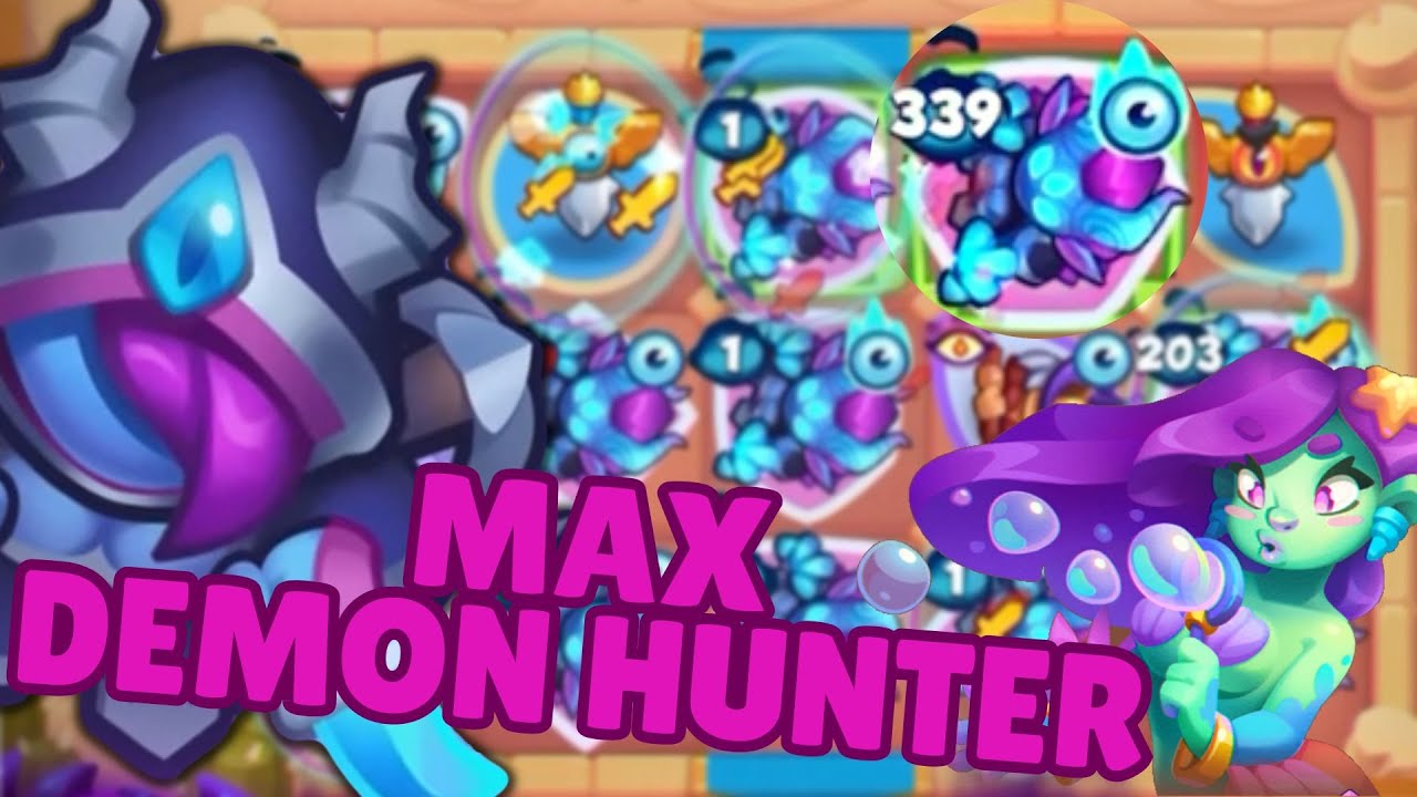 *339 Stacks* MAX Demon Hunter VS *219 Stacks* MAX Riding Hood | Rush Royale - YouTube