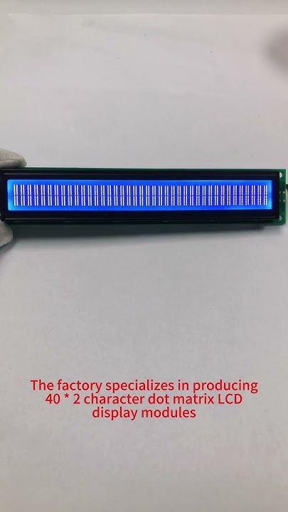 40 * 2 character dot matrix LCD display module, blue - YouTube