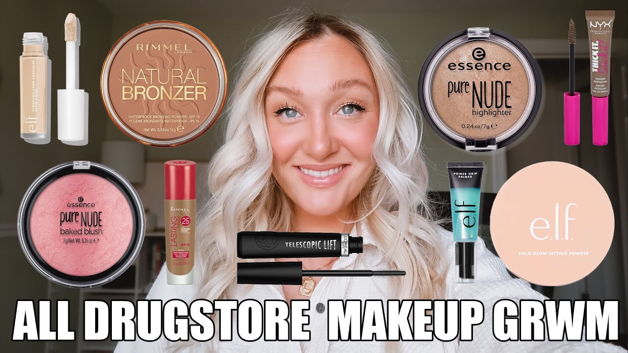 FULL FACE OF DRUGSTORE MAKEUP | GRWM | Laura-Lee - YouTube