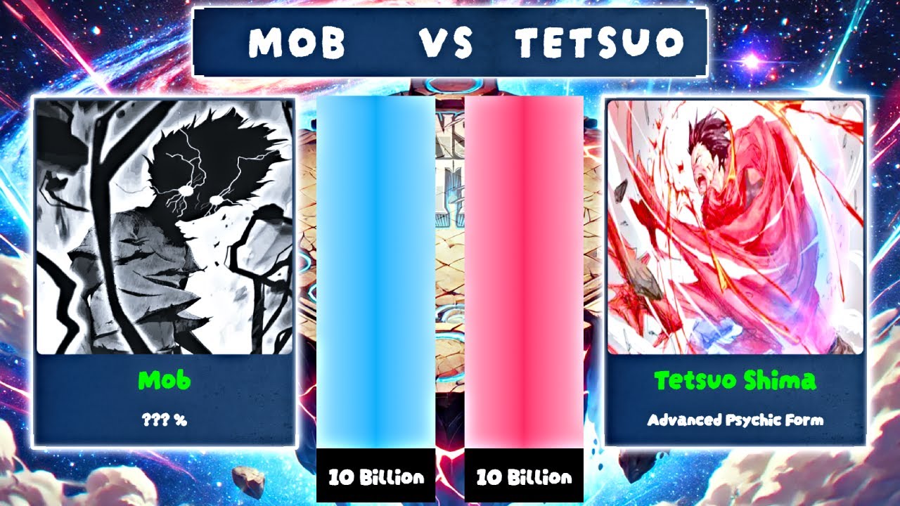 🔥 Shigeo "Mob" Kageyama vs Tetsuo Shima | Who Is Stronger? (Power Level ...