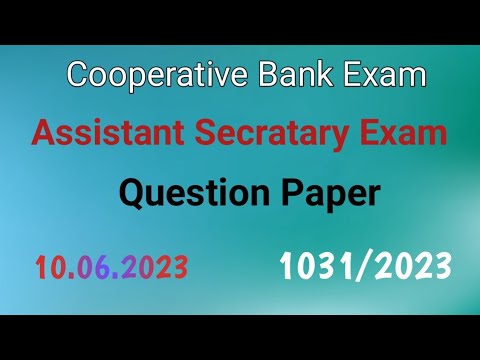 Assistant Secratary Exam || Questions Paper//Exam Held On 10.06.2023 ...