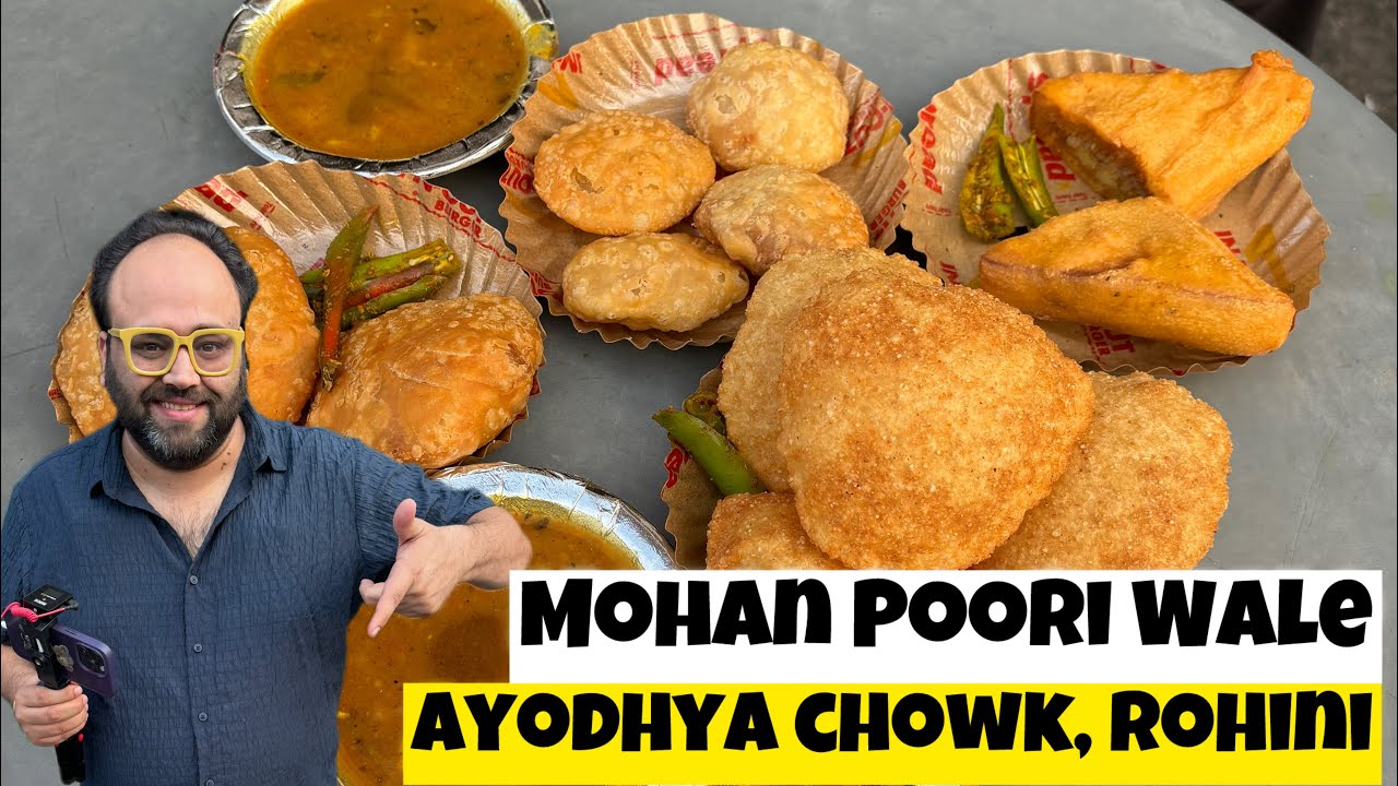 35/- Bedmi Poori With Hing Wale Aloo Sabzi | Mohan Poori Wale | Masala ...