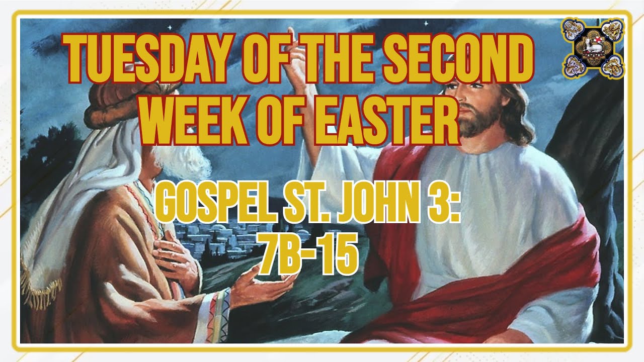 Comments on the Gospel of The Tuesday of the Second Week of Easter Jn 3 ...
