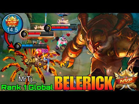 Super Tank Belerick MVP 14,5 Points - Top 1 Global Belerick by MrTj_ - Mobile Legends