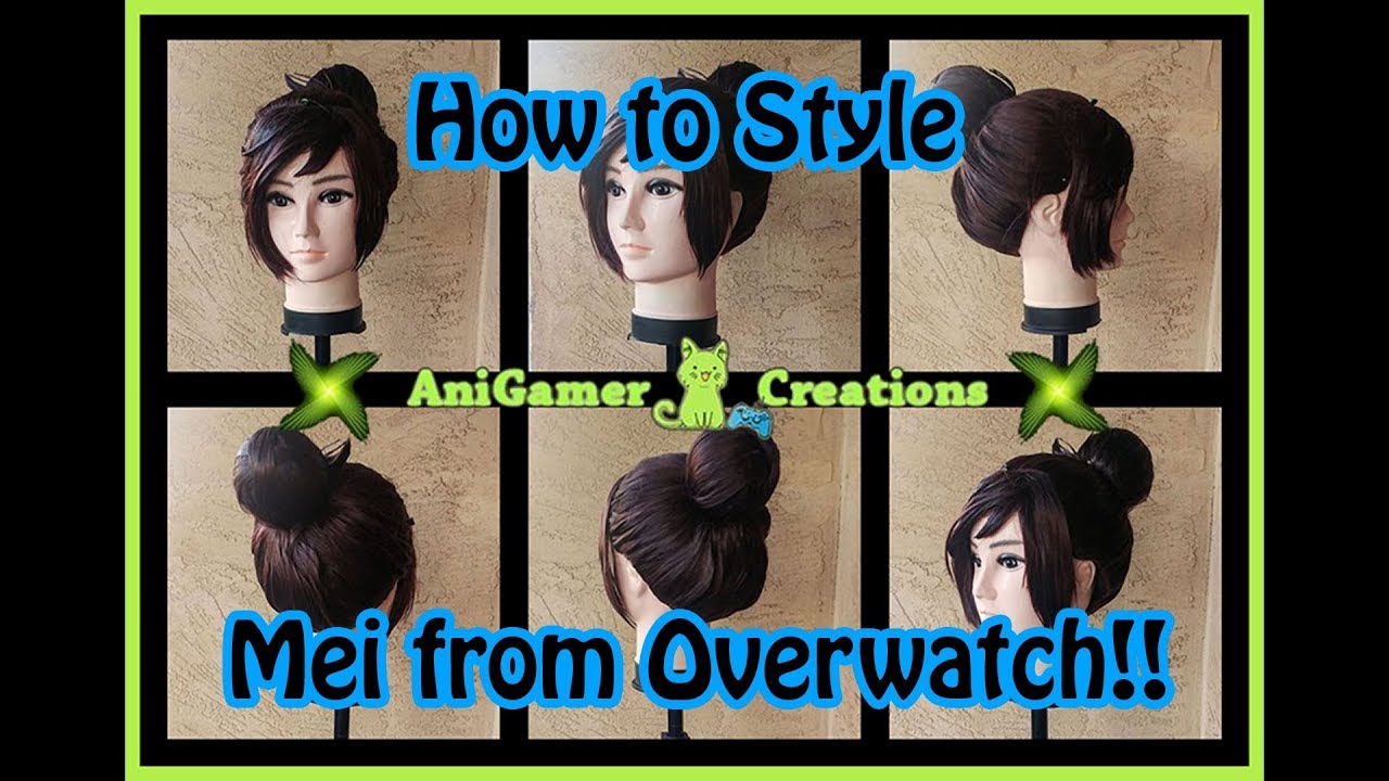 OVERWATCH! [Mei Wig Styling Tutorial] - YouTube