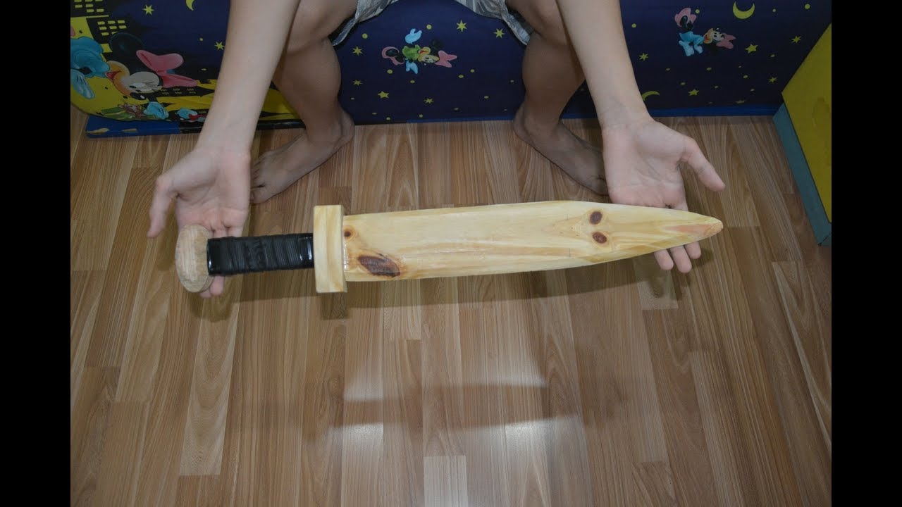 Tutorial: How to make a wooden sword. - YouTube