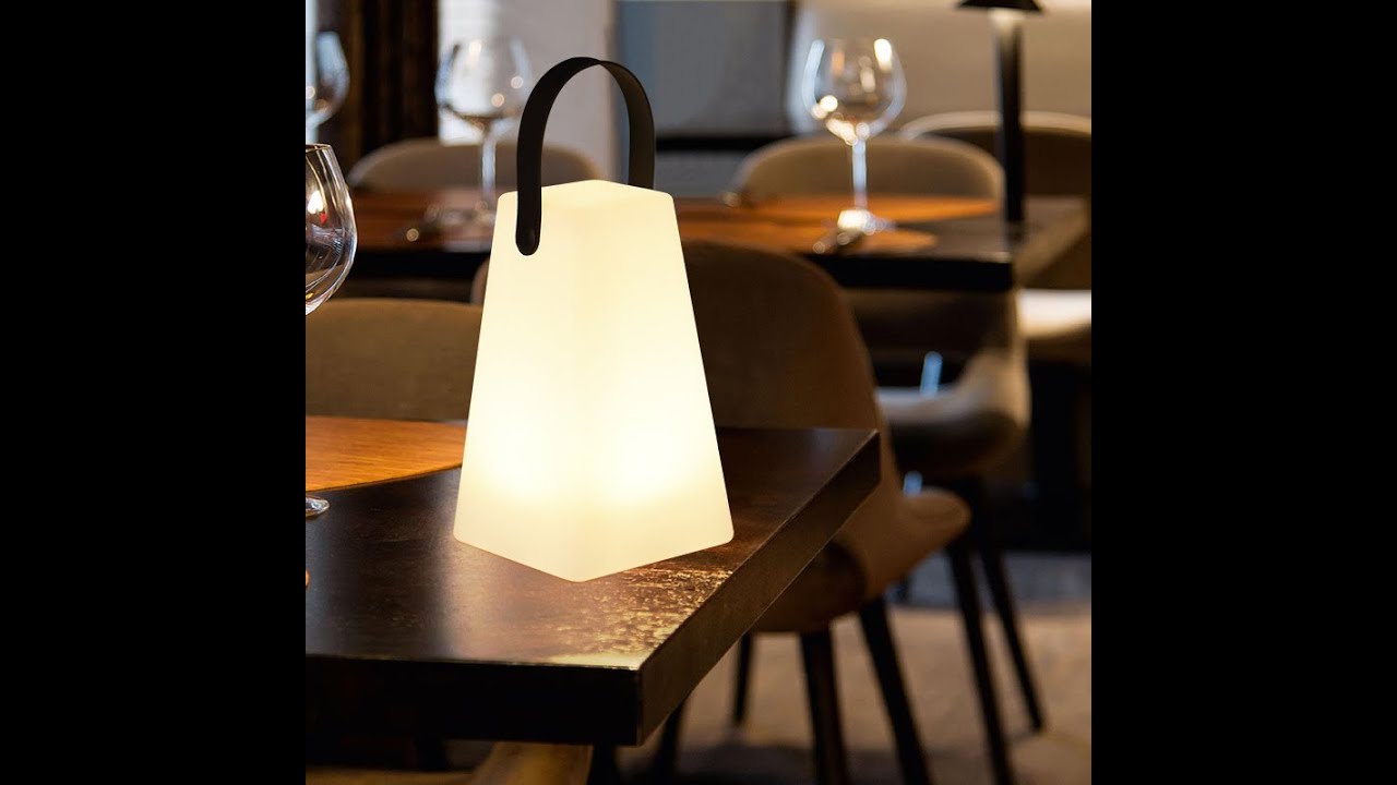 Trapezoid Lantern Weatherproof Outdoor Table Lamp from LED Light ...