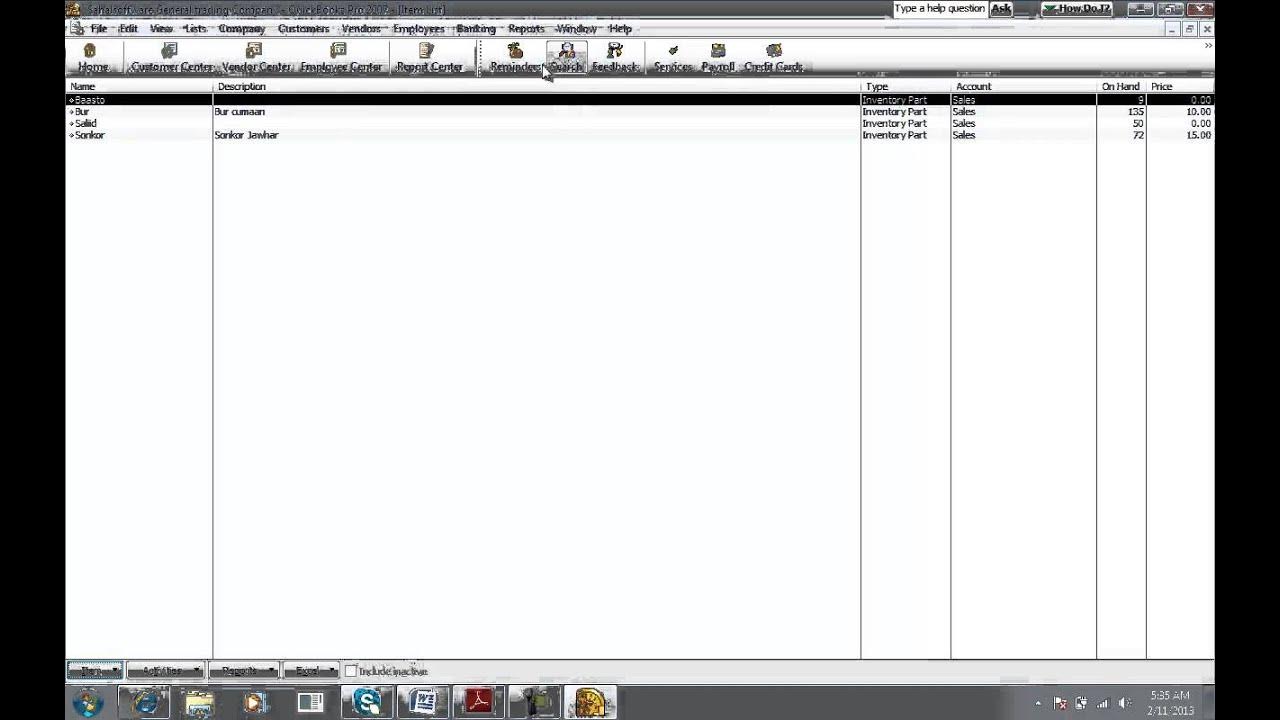 Lesson 17 Reports and Backup Part2 - Quickbook 2007 - Sahalsoftware - YouTube