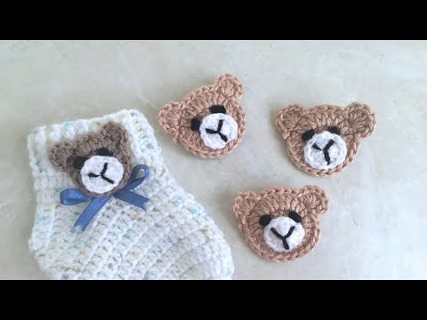 Crochet Bear Figure Applique /Tığ işi Ayı Figür Aplik /Kolay Örgü Figür