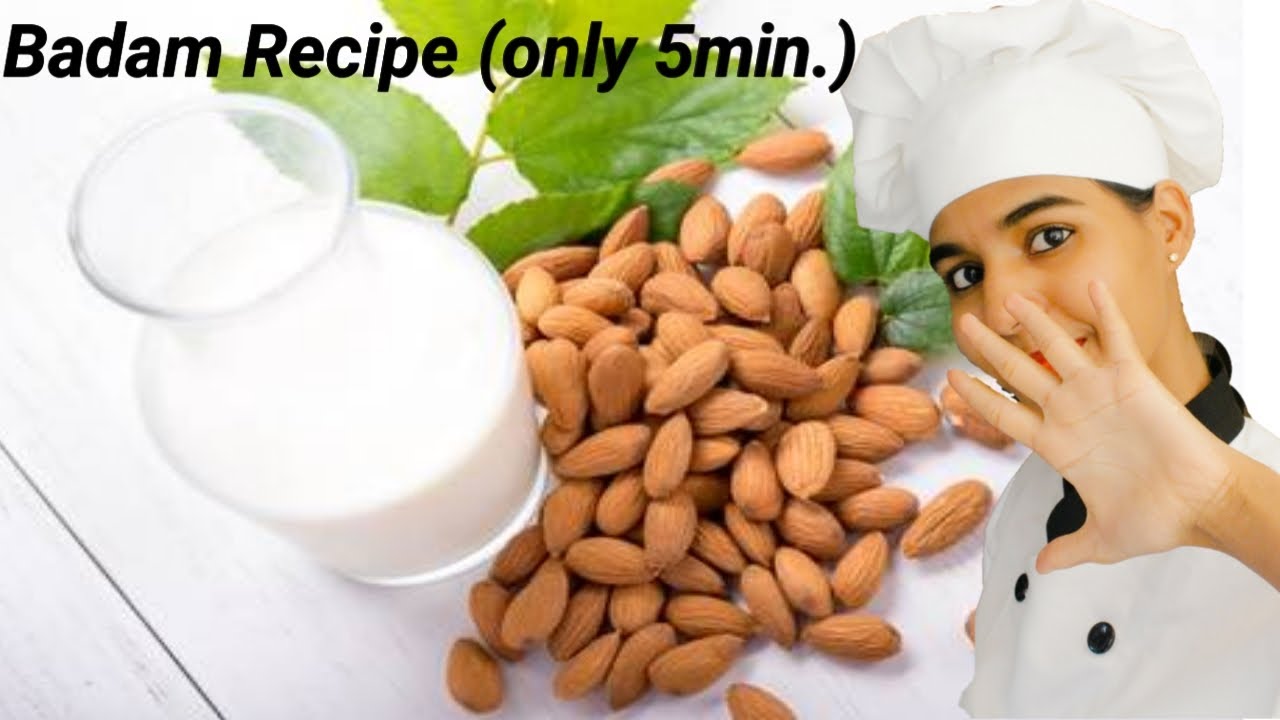 Badam Milk Recipe | Almond Milk | Badam Milkshake By Saroj Academy ...