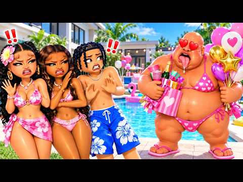 MY CREEPY NEIGHBOR RUINED BADDIES ONLY POOL PARTY In LifeTogether 🏠 RP| Roblox